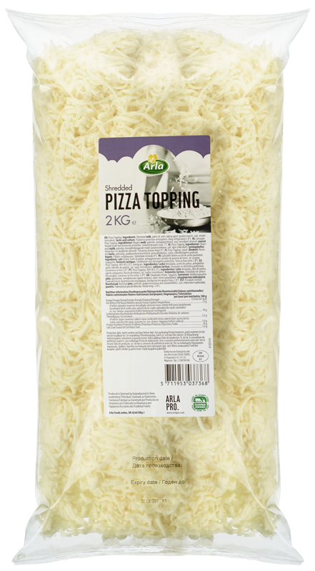 Arla Pro Arla Pro Pizzatopping Shredded 2kg | Arla Foods ...